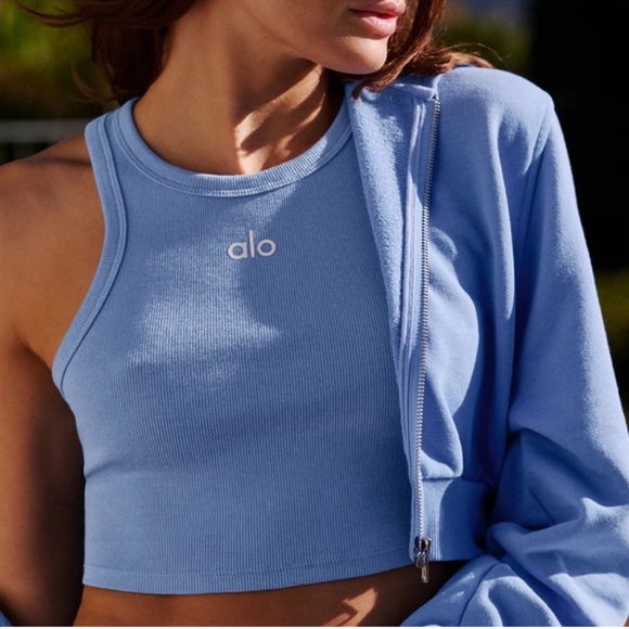 ALO Yoga | Tops | Alo Aspire Tank Crystal Clear Blue | Poshmark